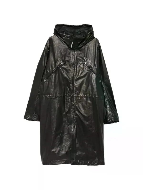 ISAAC SELLAM EXPERIENCE Hooded Leather Jacket