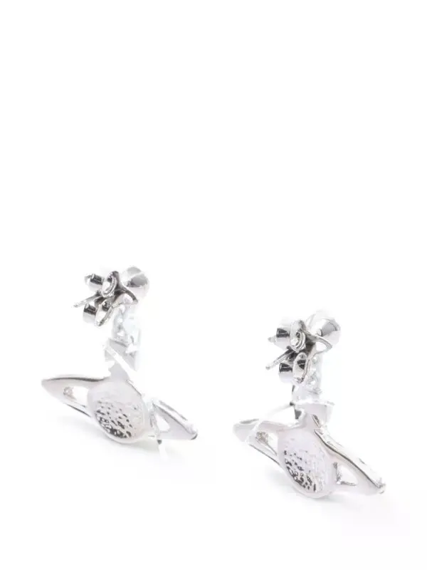 VIVIENNE WESTWOOD Orb Signature Rhinestone Embellishment Drop Earrings