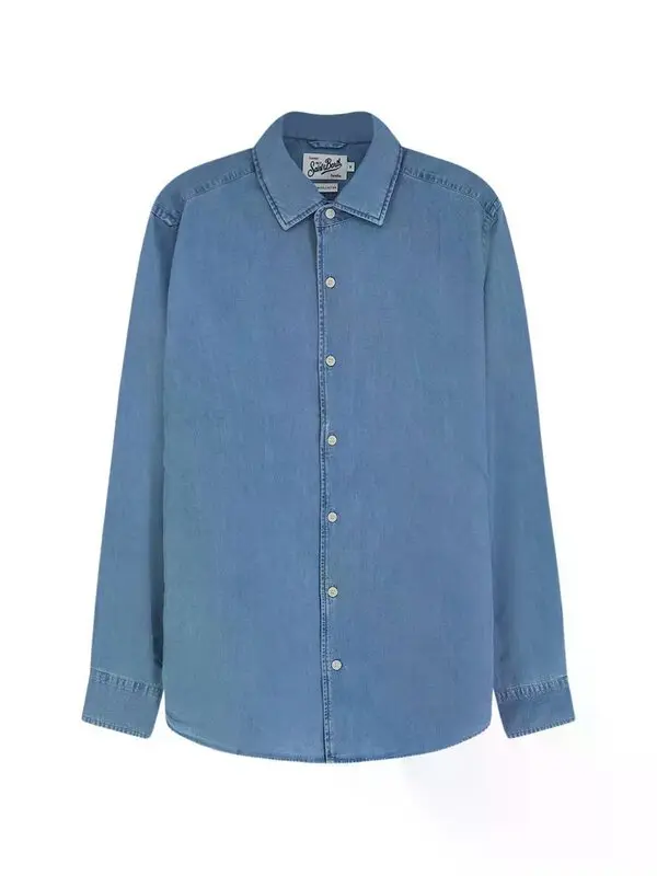 MC2 SAINT BARTH Raphael Chambray Long-sleeve Shirt - Blue