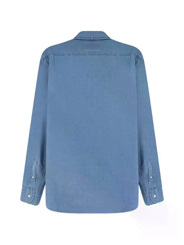 MC2 SAINT BARTH Raphael Chambray Long-sleeve Shirt - Blue
