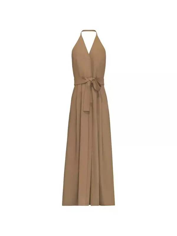 Marella Maxi Belted Halterneck Dress