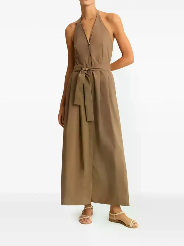 Marella Maxi Belted Halterneck Dress