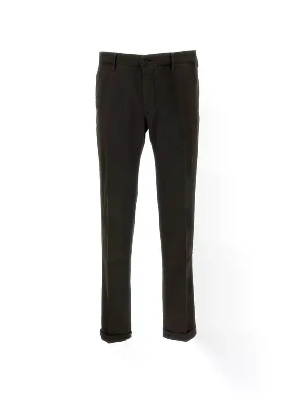 Incotex Slim-fit Turned-up Trousers - Brown