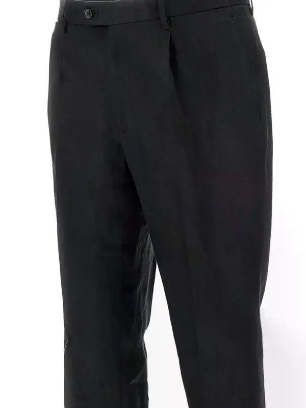 Tagliatore Double-breasted Linen Suit - Black