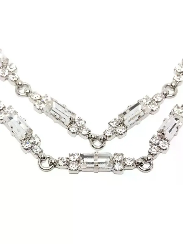 Alessandra Rich Crystal-embellished Layered Necklace