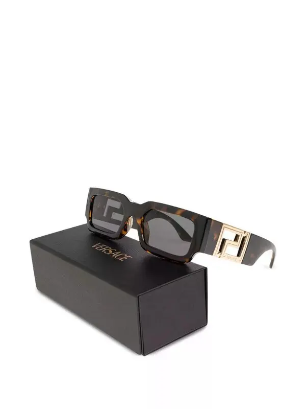 Versace Greca Rectangle-frame Sunglasses