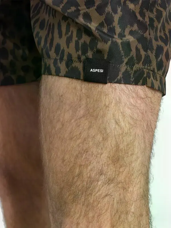 Aspesi Leopard Print Swim Shorts