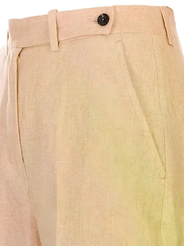 Kiton Pleated Knee-length Shorts With Turn-up Cuffs