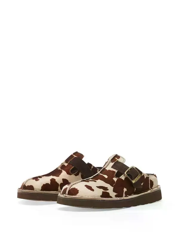 Clarks Cow Print Calf Hair Buckled Sneakers