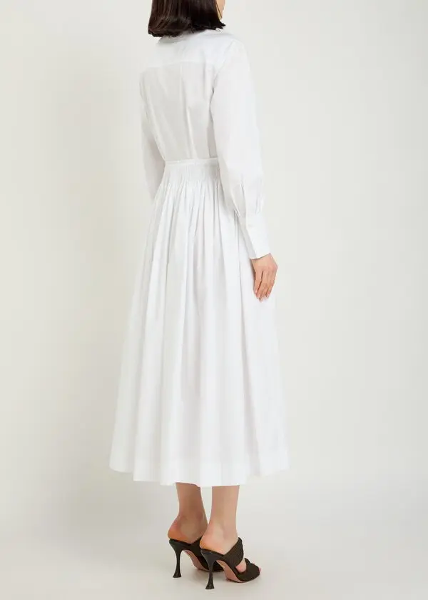 JOSEPH Cotton-poplin Midi Shirt Dress