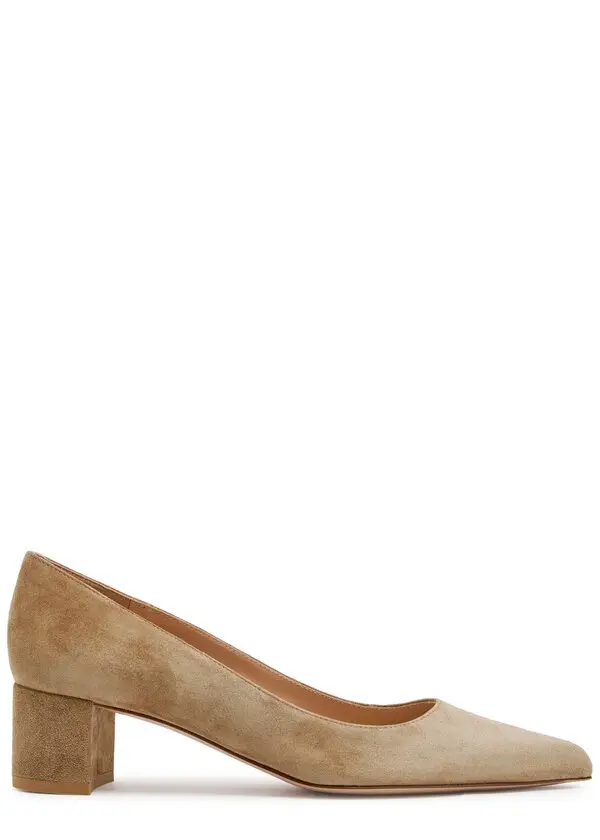 GIANVITO ROSSI Piper 45 Suede Pointed Toe Pumps