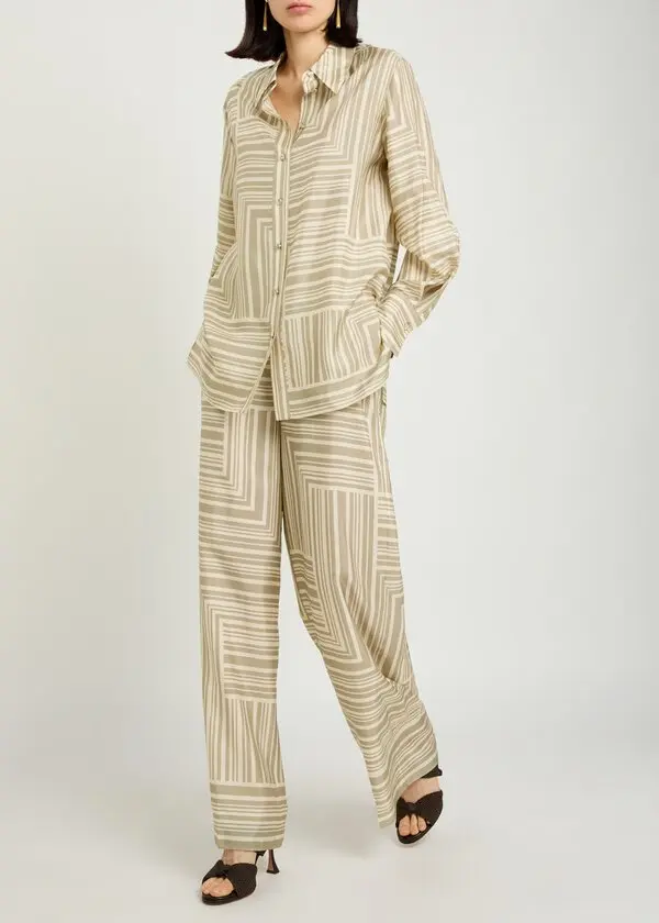 JOSEPH Atlan Printed Silk Shirt