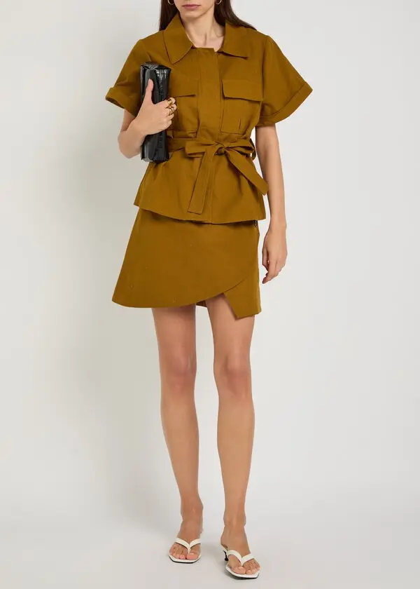 SKIIM Asymmetrical Woven Mini Skirt