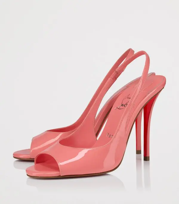 CHRISTIAN LOUBOUTIN Sofia Z Patent Leather Slingback Sandals 100 - Pink