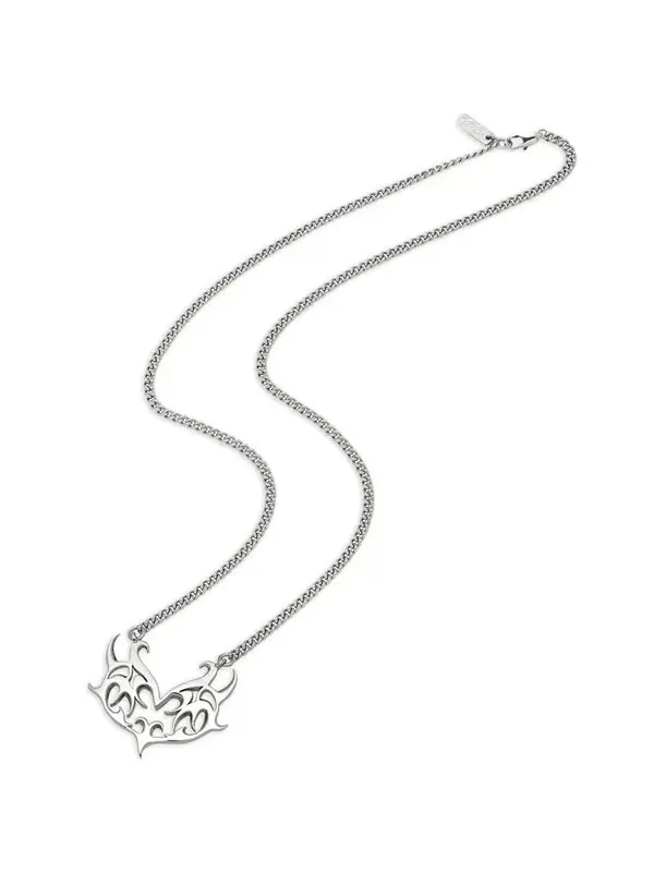 YOJ Heart Pendant Necklace - Silver