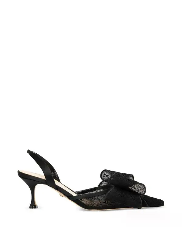 Mach & Mach Le Cadeau" Lace Slingback Pumps