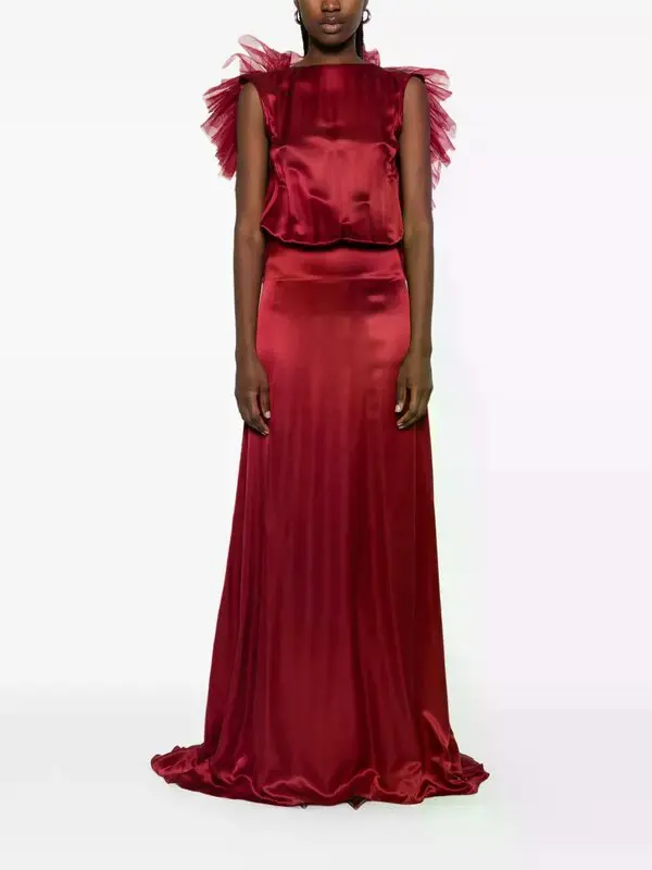 DUNESI Dunes Mariposa Ruffled Gown