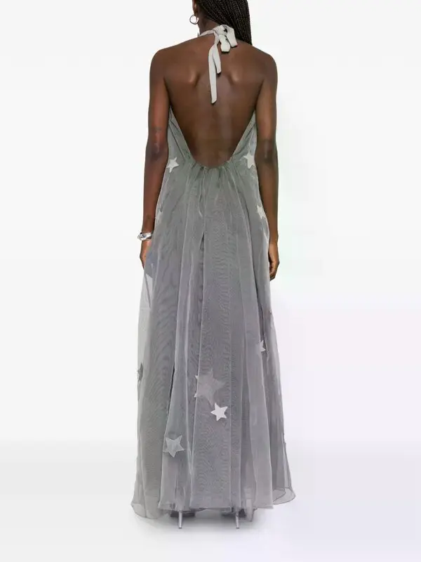 DUNESI Star Patchwork Halterneck Maxi Dress