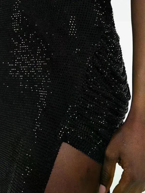 DUNESI Embellished One-shoulder Midi Dress