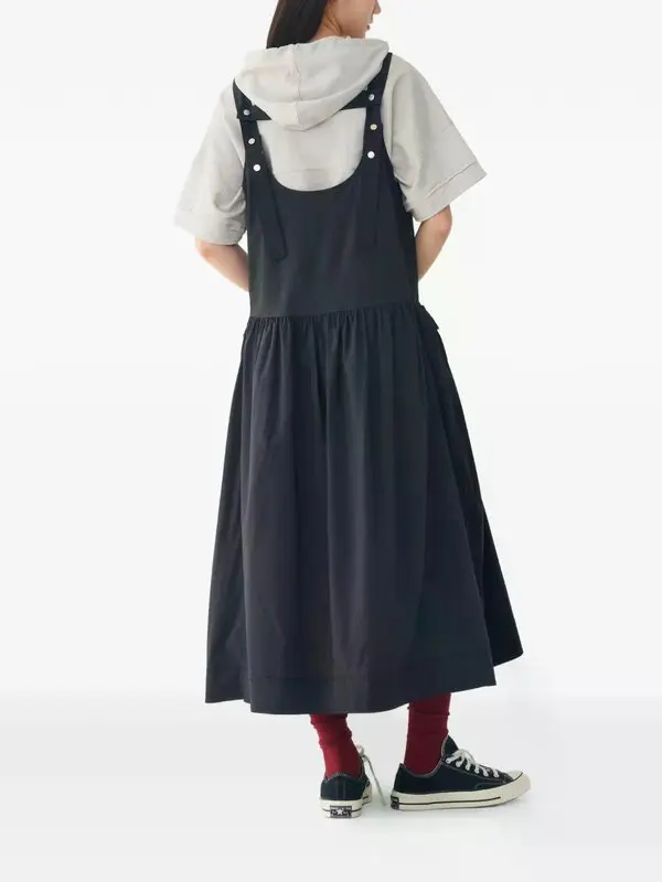 STUDIO TOMBOY Drawstring-waist Pinafore Dress - Black