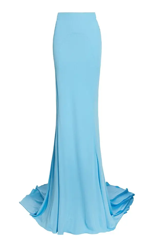 TOM FORD Impossible Crepe Jersey Maxi Skirt - Blue