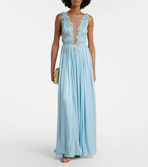 Costarellos Embellished Gown