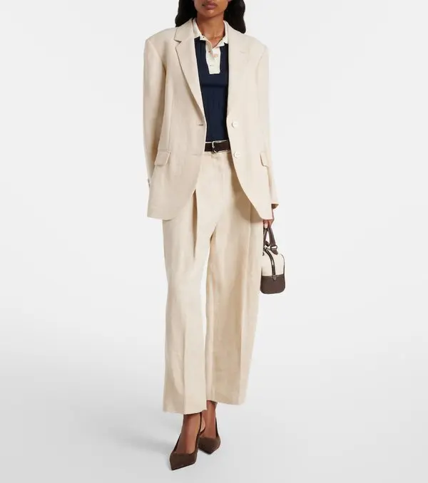 Brunello Cucinelli Monili Suede Slingback Pumps