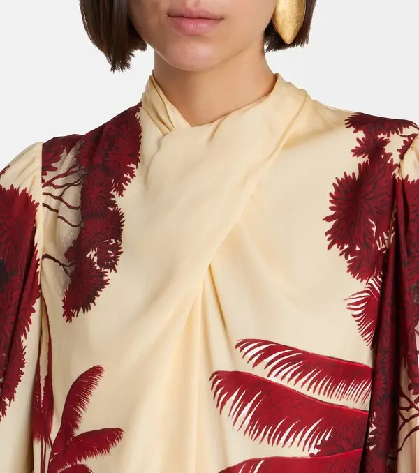 Johanna Ortiz Printed Silk Maxi Dress