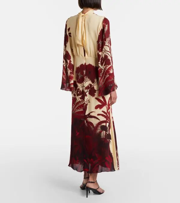 Johanna Ortiz Printed Silk Maxi Dress