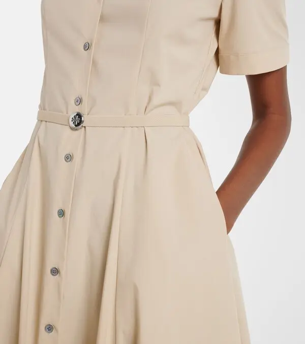 Tory Burch Belted Cotton-blend Shirt Dress