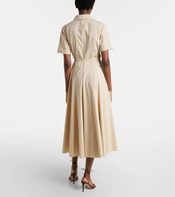 Tory Burch Belted Cotton-blend Shirt Dress