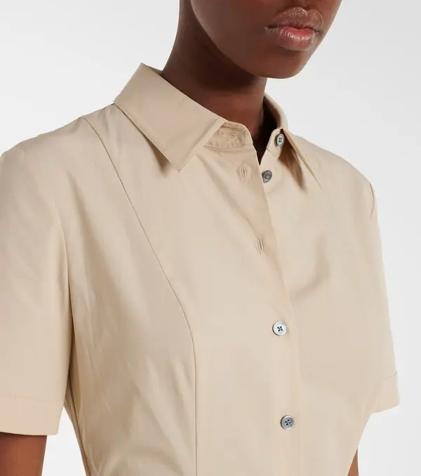 Tory Burch Belted Cotton-blend Shirt Dress
