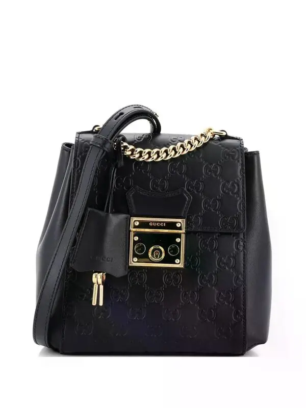 Gucci Padlock Ssima Leather Mini Backpack