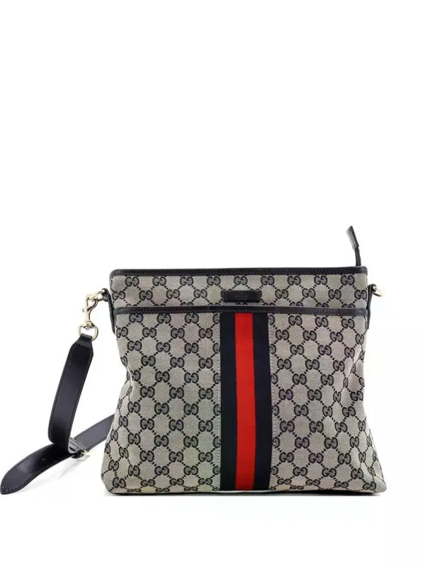 Gucci Gg Canvas Messenger Bag - Blue