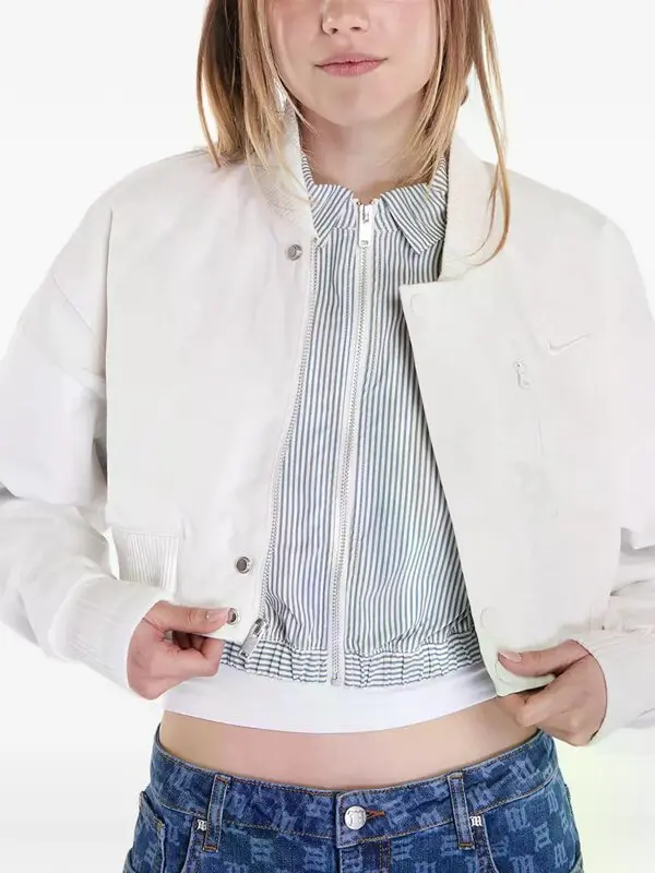 Nike Cropped Bomber Jacket With Long Sleeves
