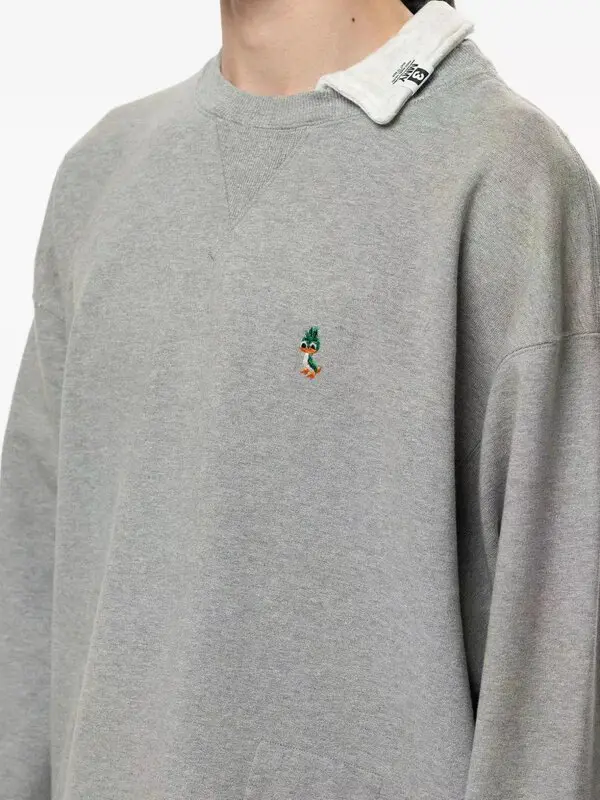 Mihara Yasuhiro Layered Design Distressed Sweatshirt - Grey