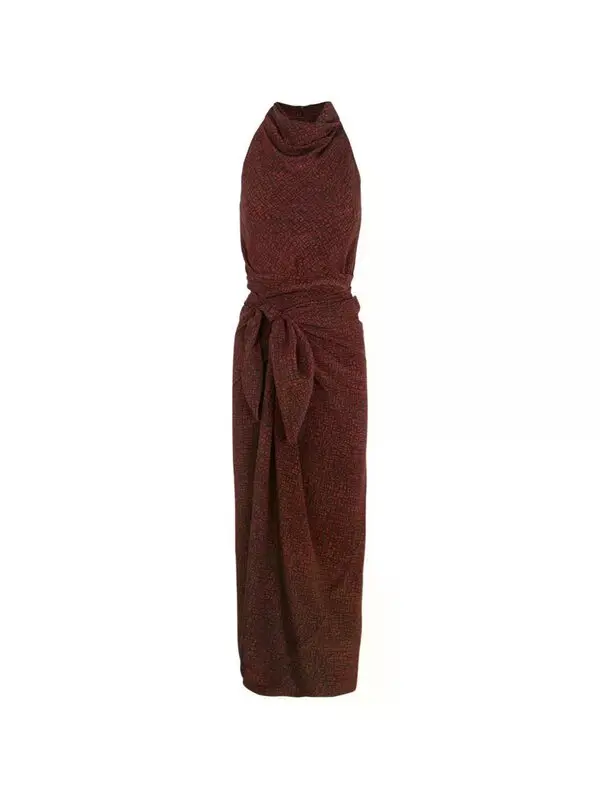 CORTANA Corallo Printed Silk Dress