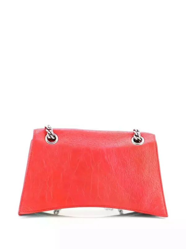 Balenciaga Small Leather Crush Chain Flap Crossbody Bag