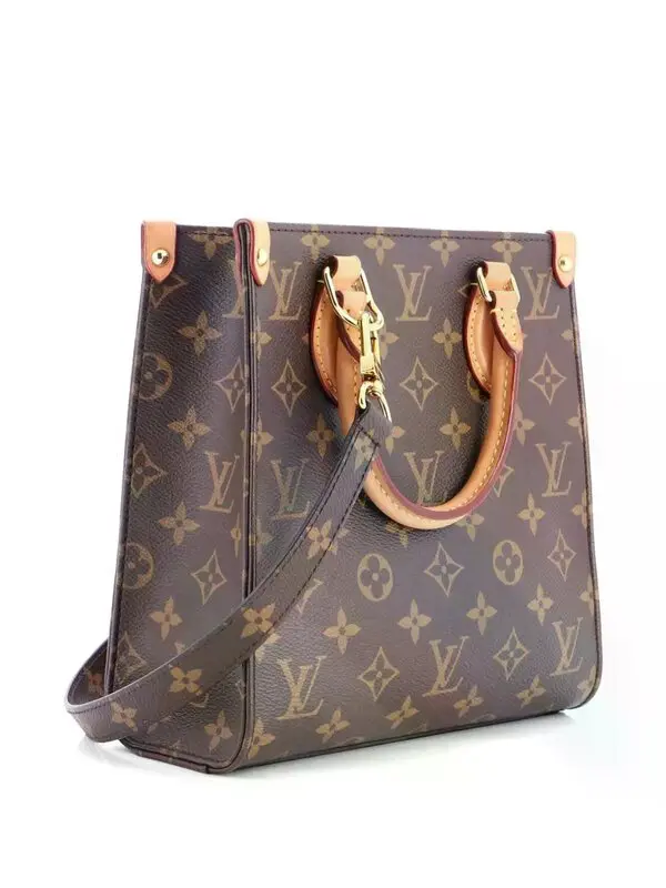 LOUIS VUITTON Monogram Canvas Sac Plat Nm Bb Tote Bag