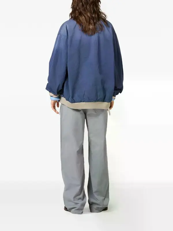 Miu Miu Garment-dyed Twill Pants - Grey