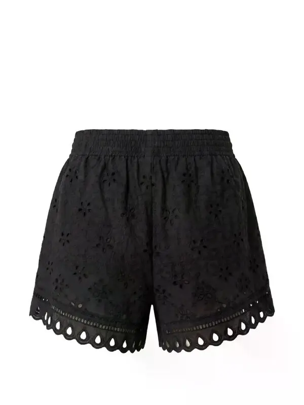 Ermanno Scervino Broderie Anglaise Scalloped Shorts - Black