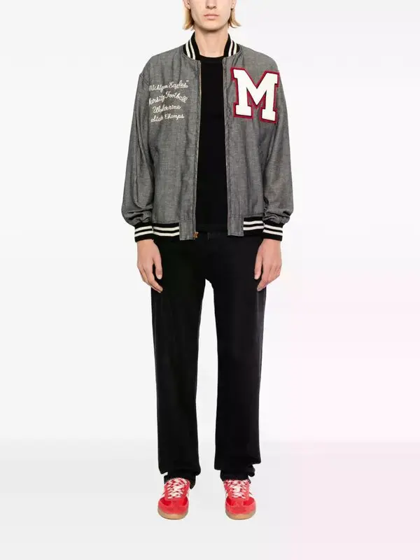 Whitesville Letter-patch Bomber Jacket