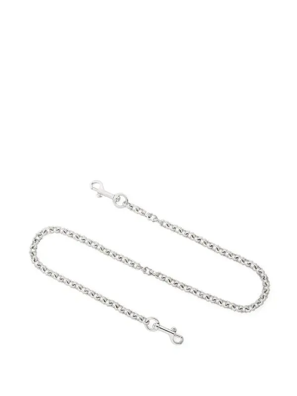 Emanuele Bicocchi Tone Bronze Pyramid-stud Anchor Wallet Chain - Silver