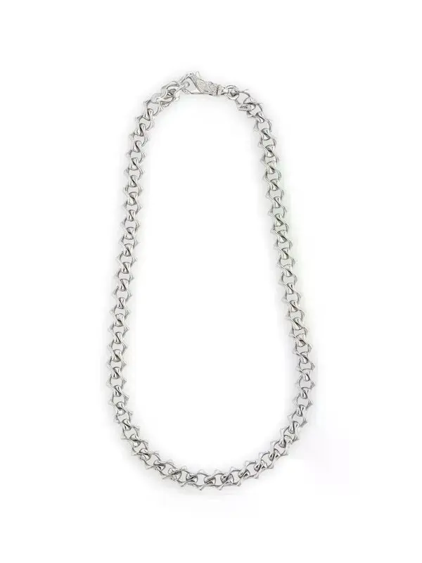 Emanuele Bicocchi Polished Sharp-chain Necklace - Silver