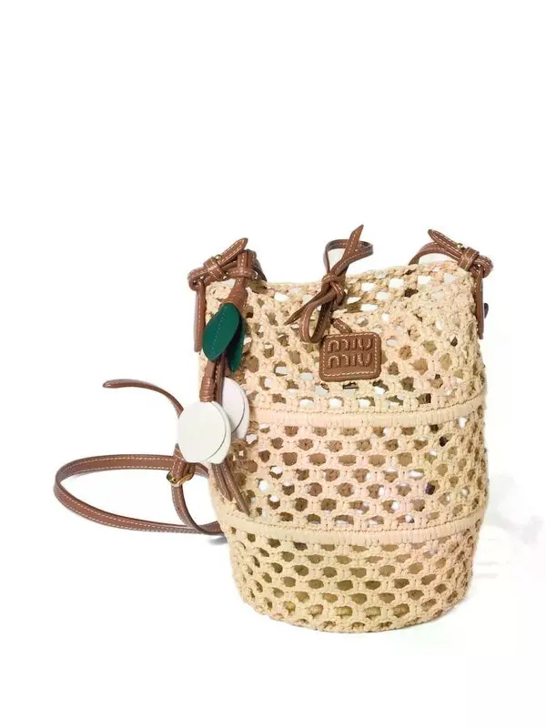 Miu Miu Raffia Crochet Pouch