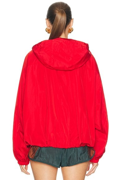 RÓHE Volume Silk Blend Anorak Jacket - Red