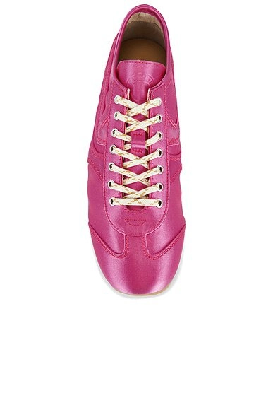 Dries Van Noten Satin Low Top Sneaker - Fuchsia