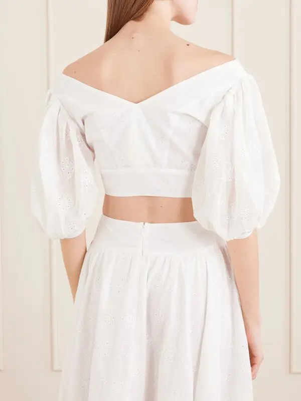 Thierry Colson Clara Embroidered Cotton-voile Blouse