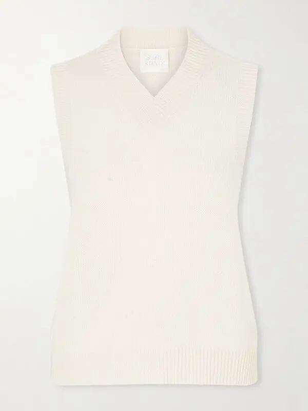 Suzie Kondi Nico Cashmere Vest - Neutrals