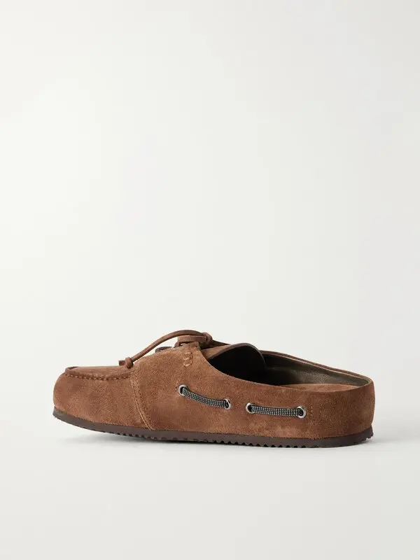Brunello Cucinelli Suede Slip-on Moccasins